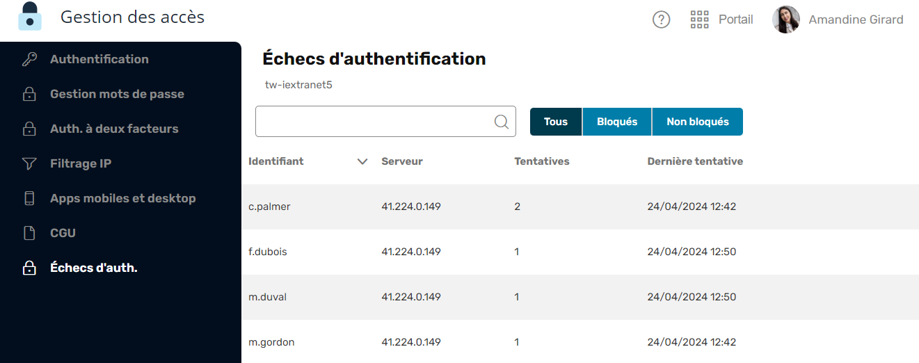 Superviser les tentatives d’authentification